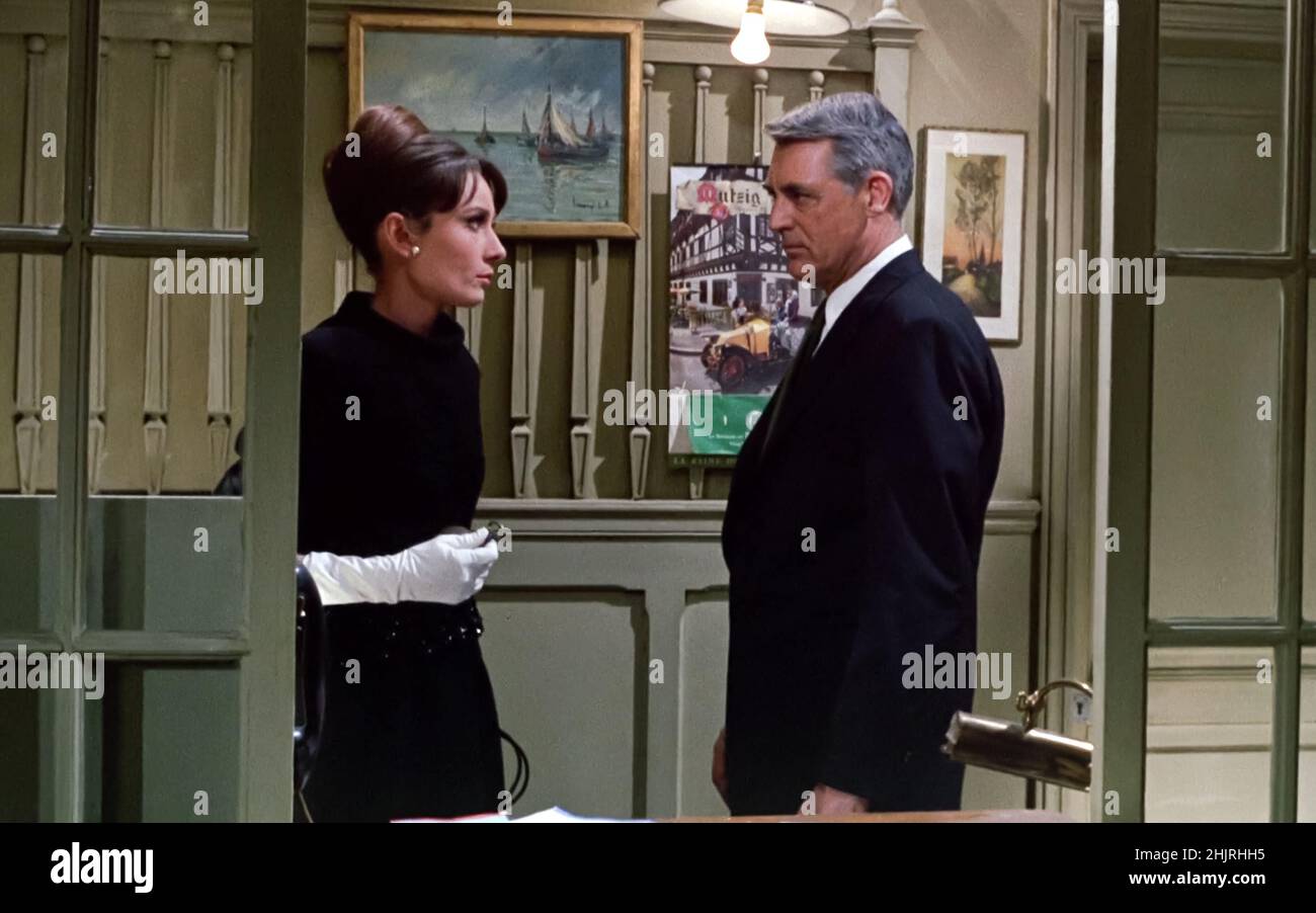 USA. Cary Grant and Audrey Hepburn in a scene from the (C)Universal ...