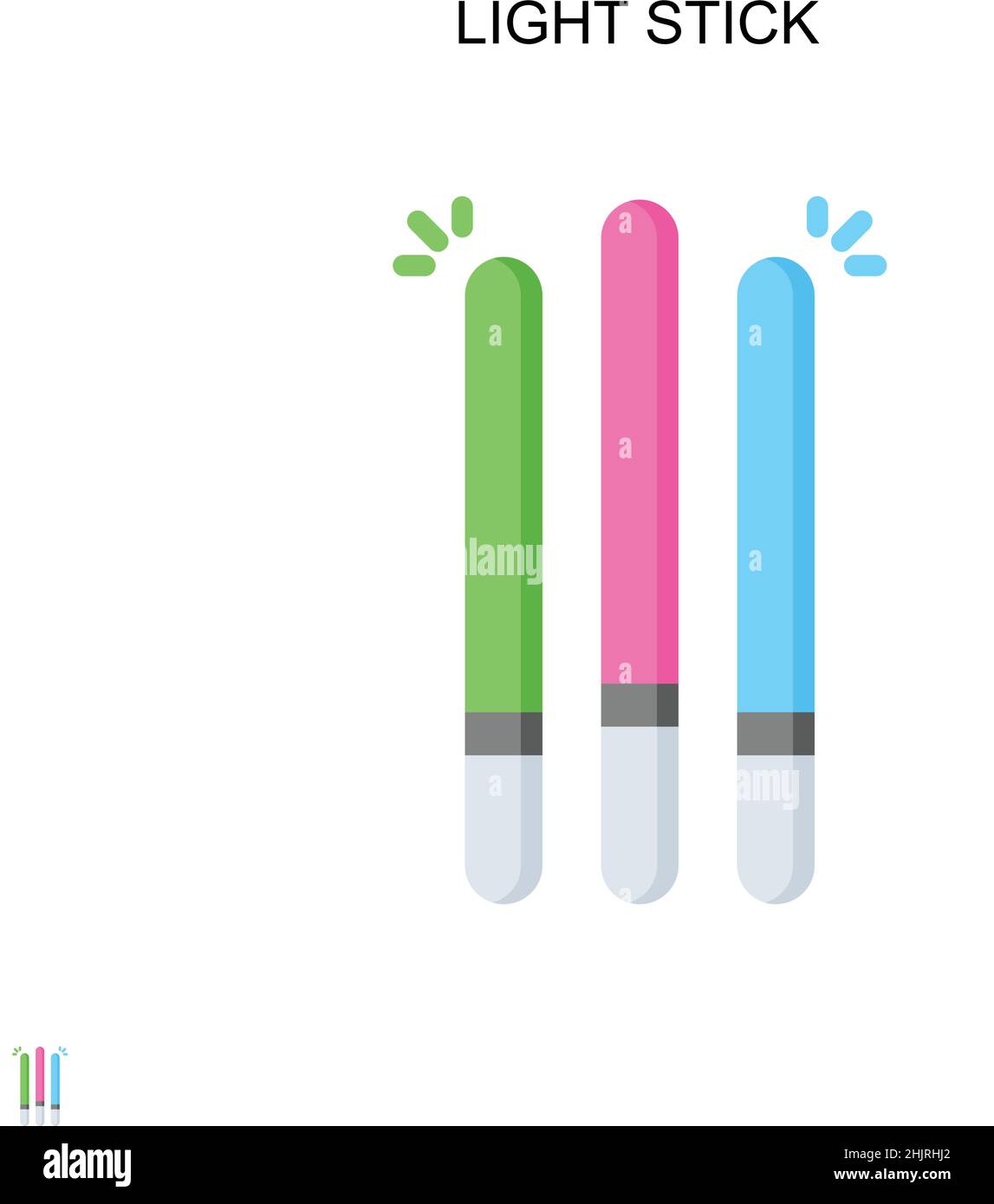 Light stick Simple vector icon. Illustration symbol design template for ...