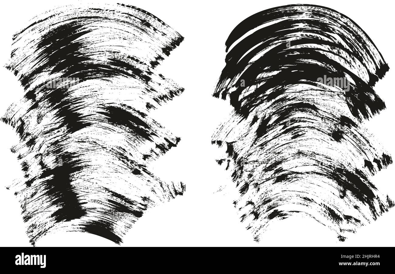 Flat Fan Brush Thick Curved Background High Detail Abstract Vector ...