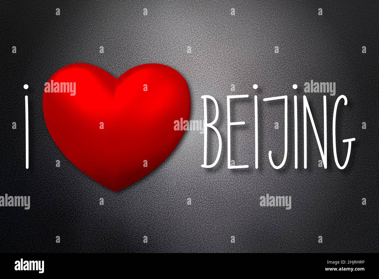 I love Beijing - heart shape, black background - 3D illustration Stock ...
