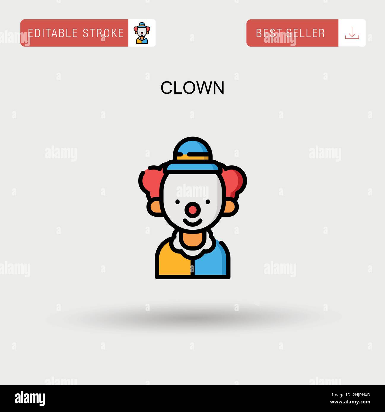 Clown Simple vector icon Stock Vector Image & Art - Alamy