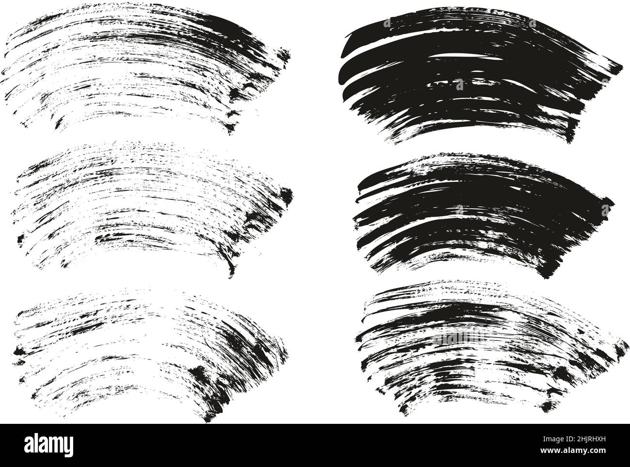 Flat Fan Brush Thick Curved Background High Detail Abstract Vector ...