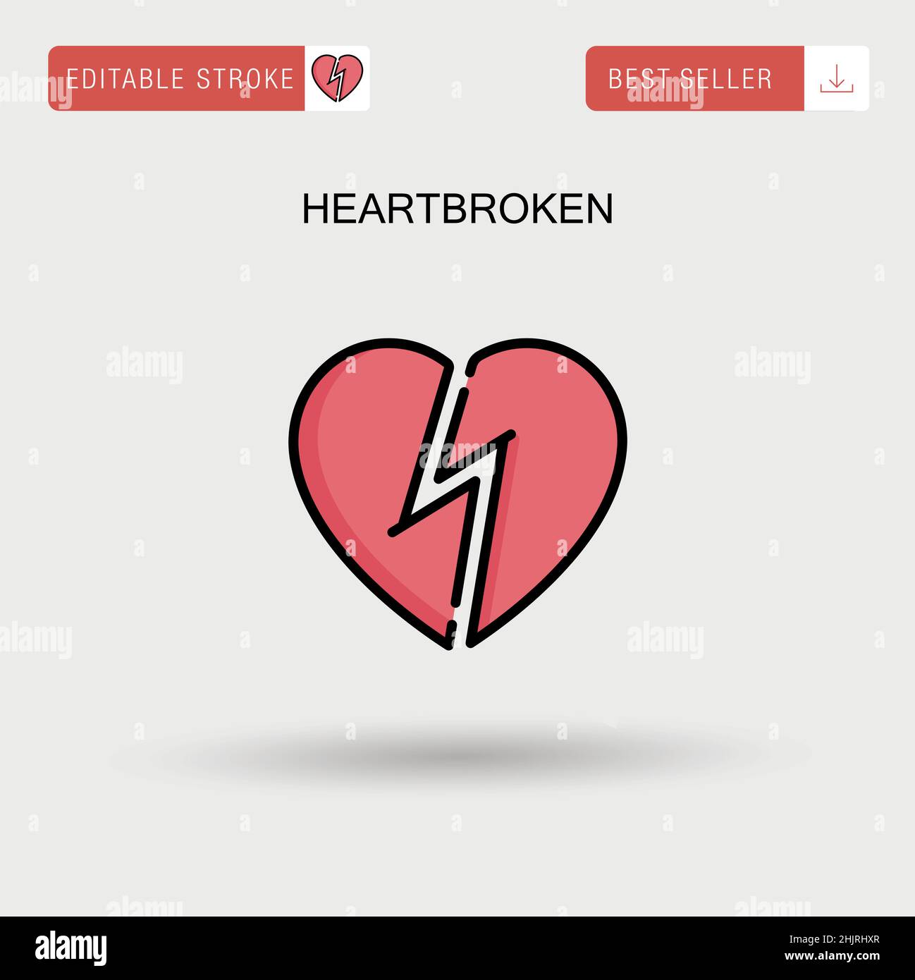 Couple heartbroken illustration Stock Vector Images - Alamy