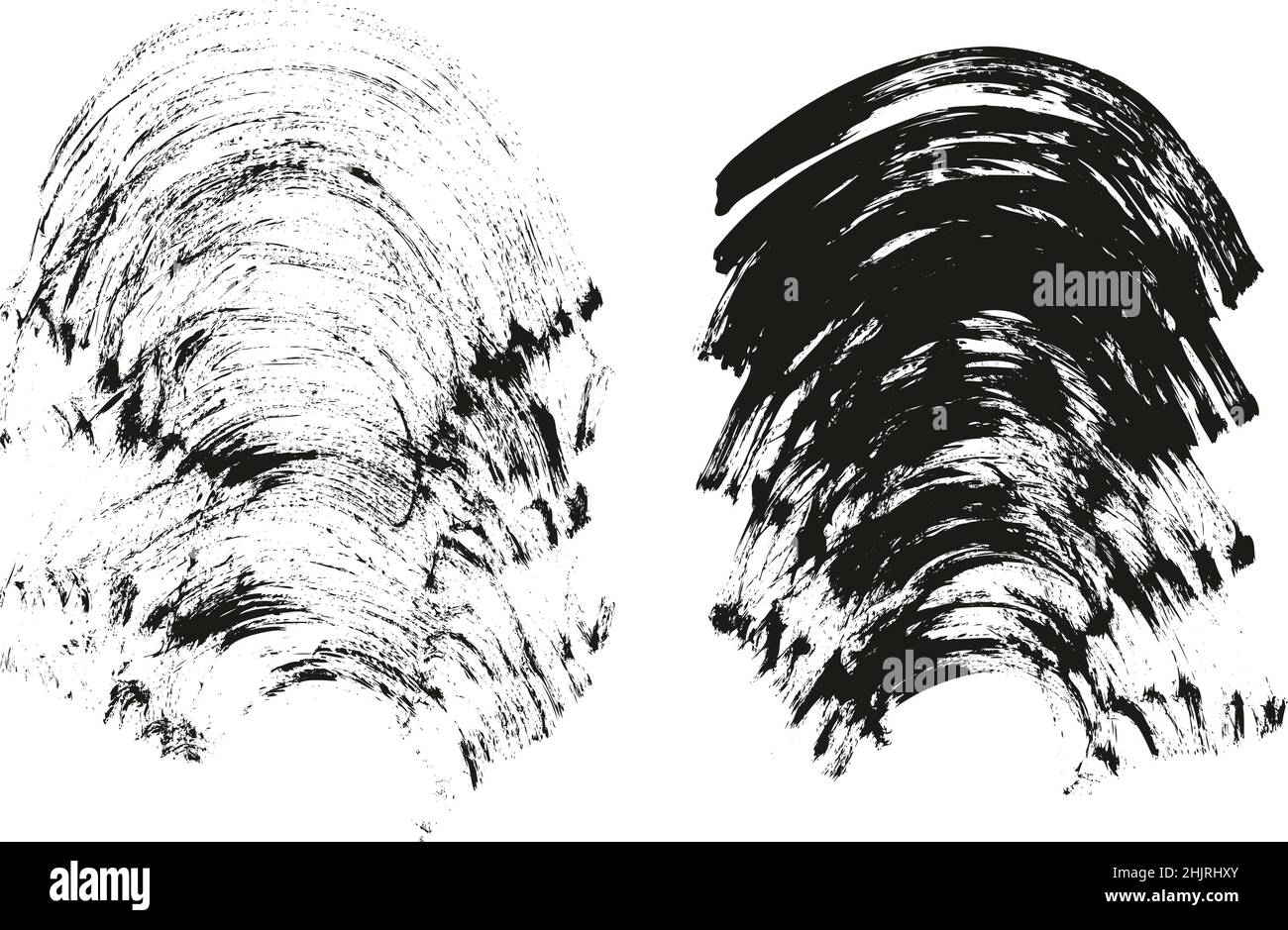 Flat Fan Brush Thick Curved Background High Detail Abstract Vector ...