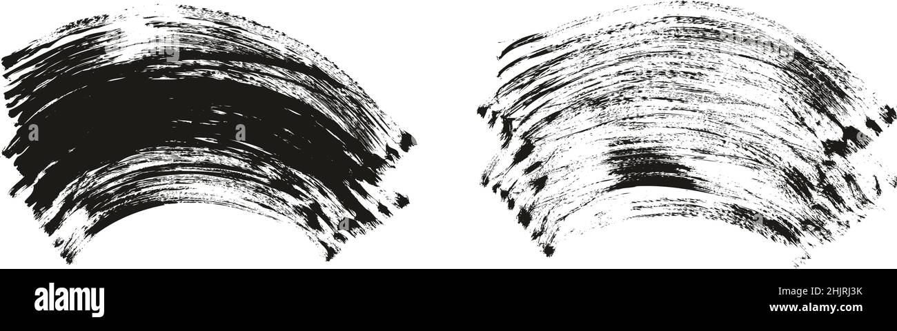 Flat Fan Brush Thick Curved Background High Detail Abstract Vector ...