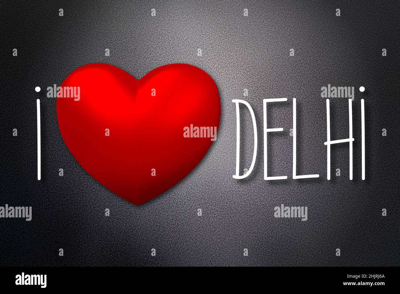 I love Delhi - heart shape, black background - 3D illustration Stock ...