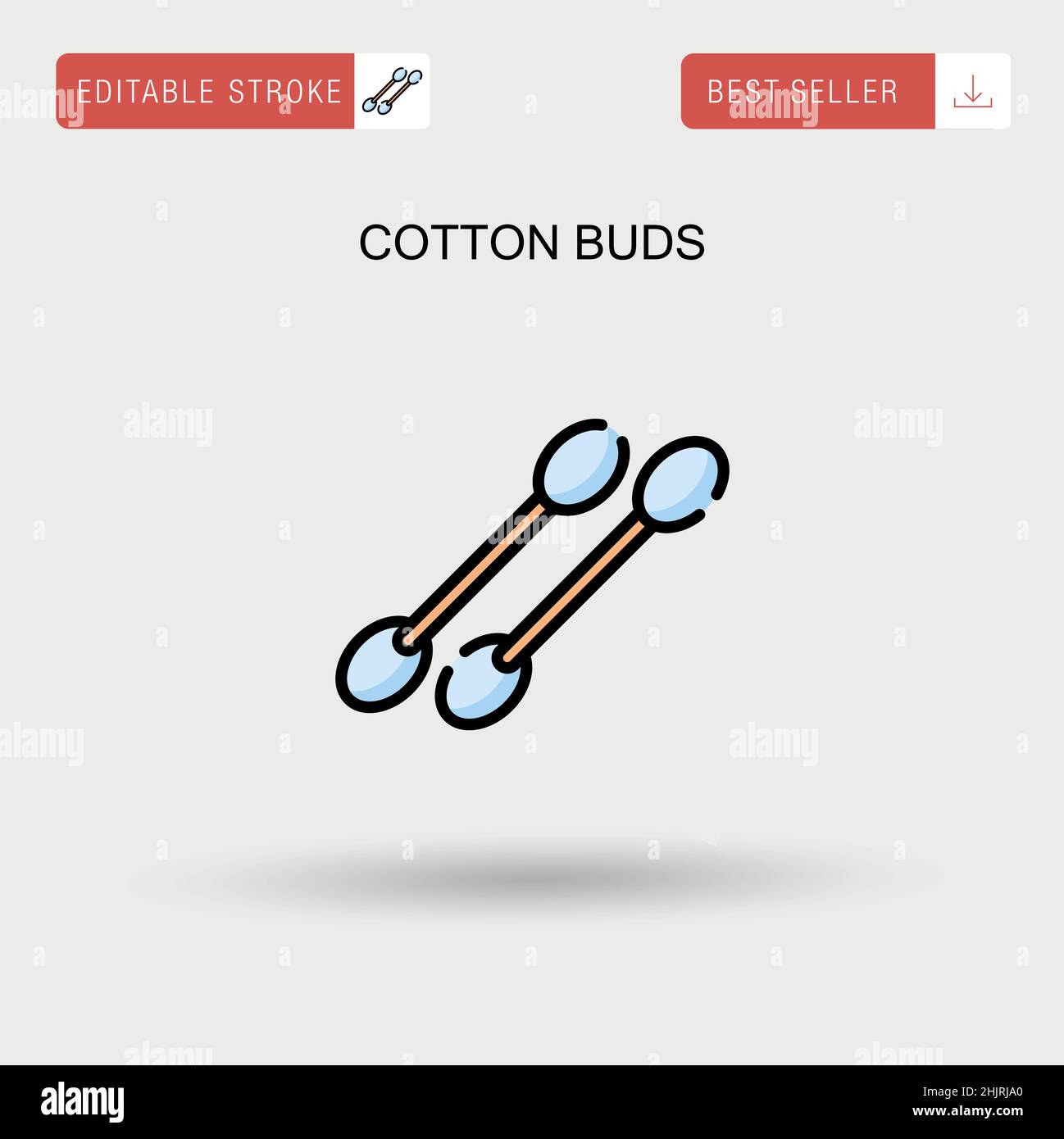 Cotton buds Simple vector icon Stock Vector Image & Art - Alamy