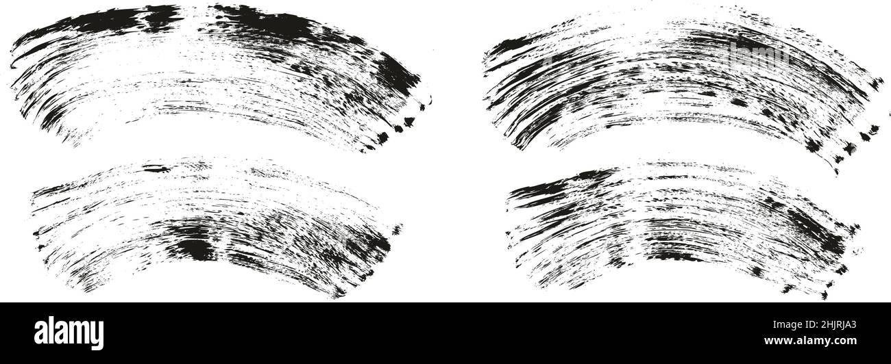 Flat Fan Brush Thick Curved Background High Detail Abstract Vector ...