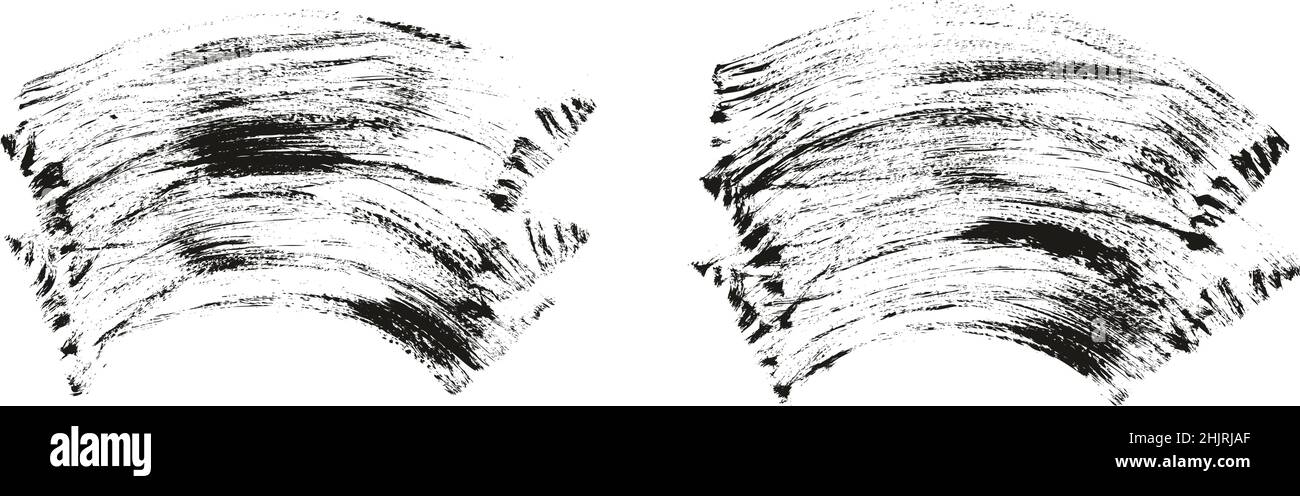 Flat Fan Brush Thick Curved Background High Detail Abstract Vector ...