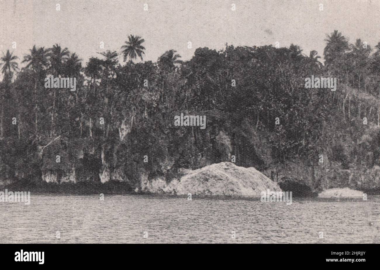 Coral Cliffs of an Island near Cape Merkus, New Britain. Papua New ...