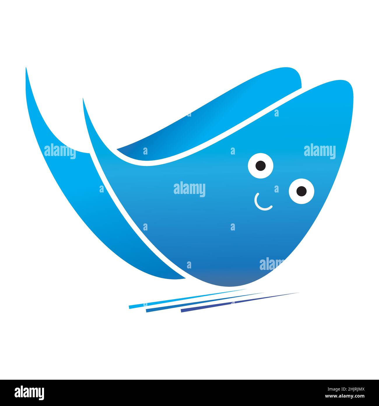 Fish smiling and happy, happy sea fish with cute smile, blue sea fish ...