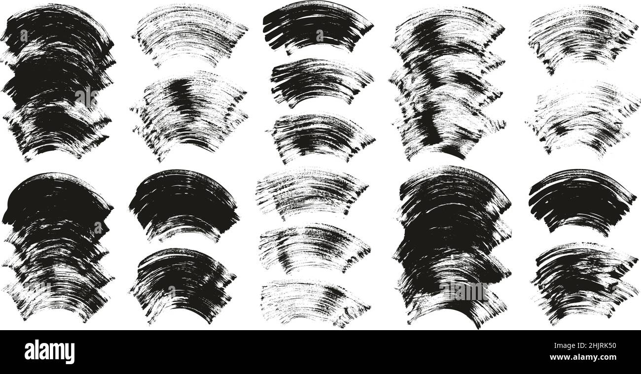 Flat Fan Brush Thick Curved Background High Detail Abstract Vector ...