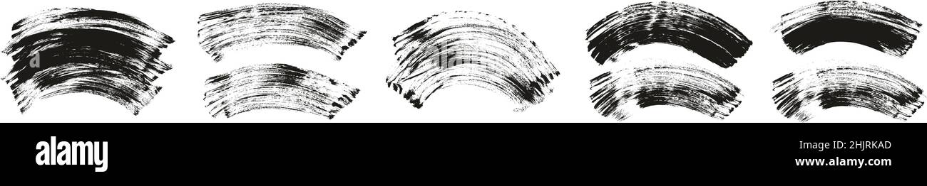 Flat Fan Brush Thick Curved Background High Detail Abstract Vector ...