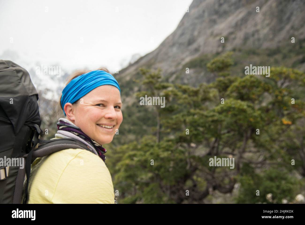 Hiking the W-Circuit, Patagonia, Chile Stock Photo - Alamy
