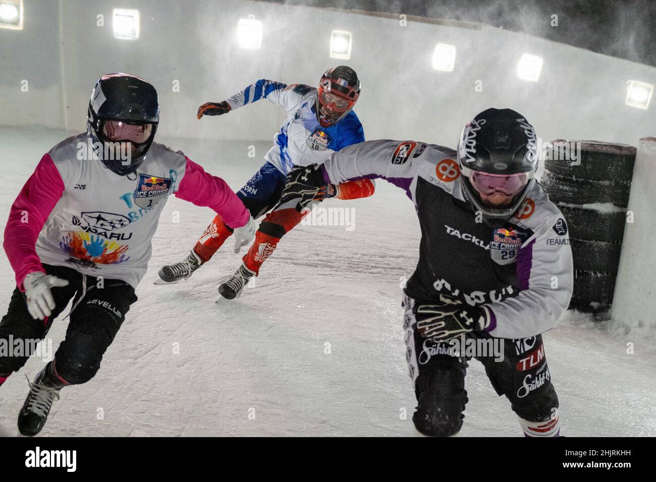 World Championship in downhill skating "Red Bull Ice Cross 2022" on the ...