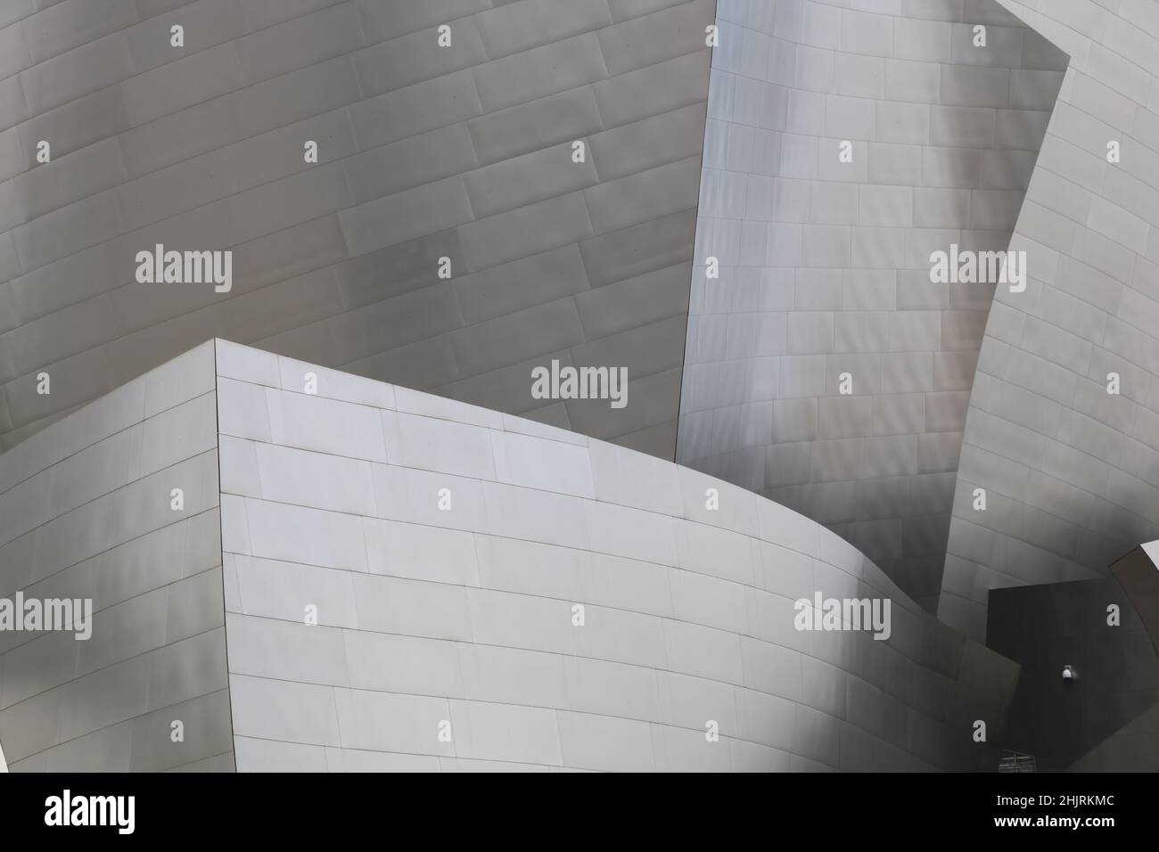 View of an interior of a building with white curvy walls Stock Photo ...