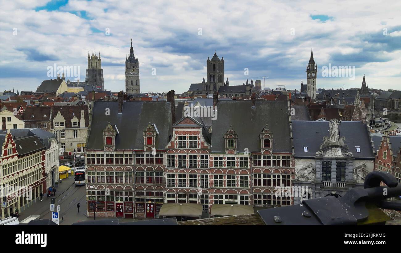 Beautiful ghent city view hi-res stock photography and images - Alamy
