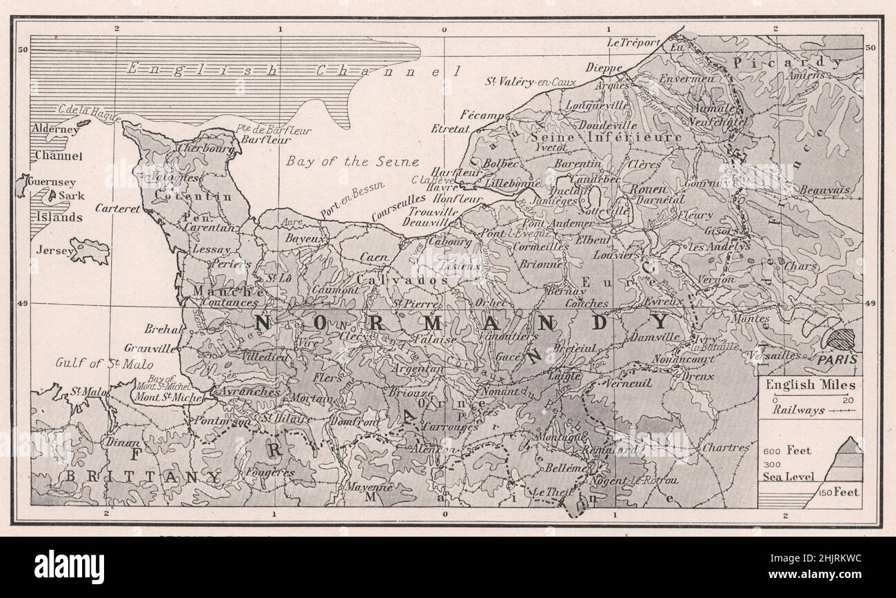 Storied towns of Normandy clustering about the mouth of the seine ...