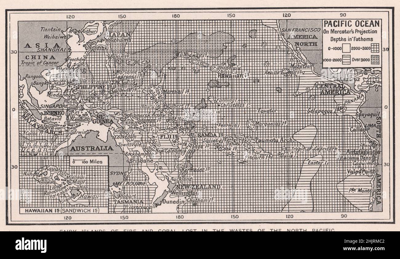 Vintage pacific islands map hi-res stock photography and images - Alamy