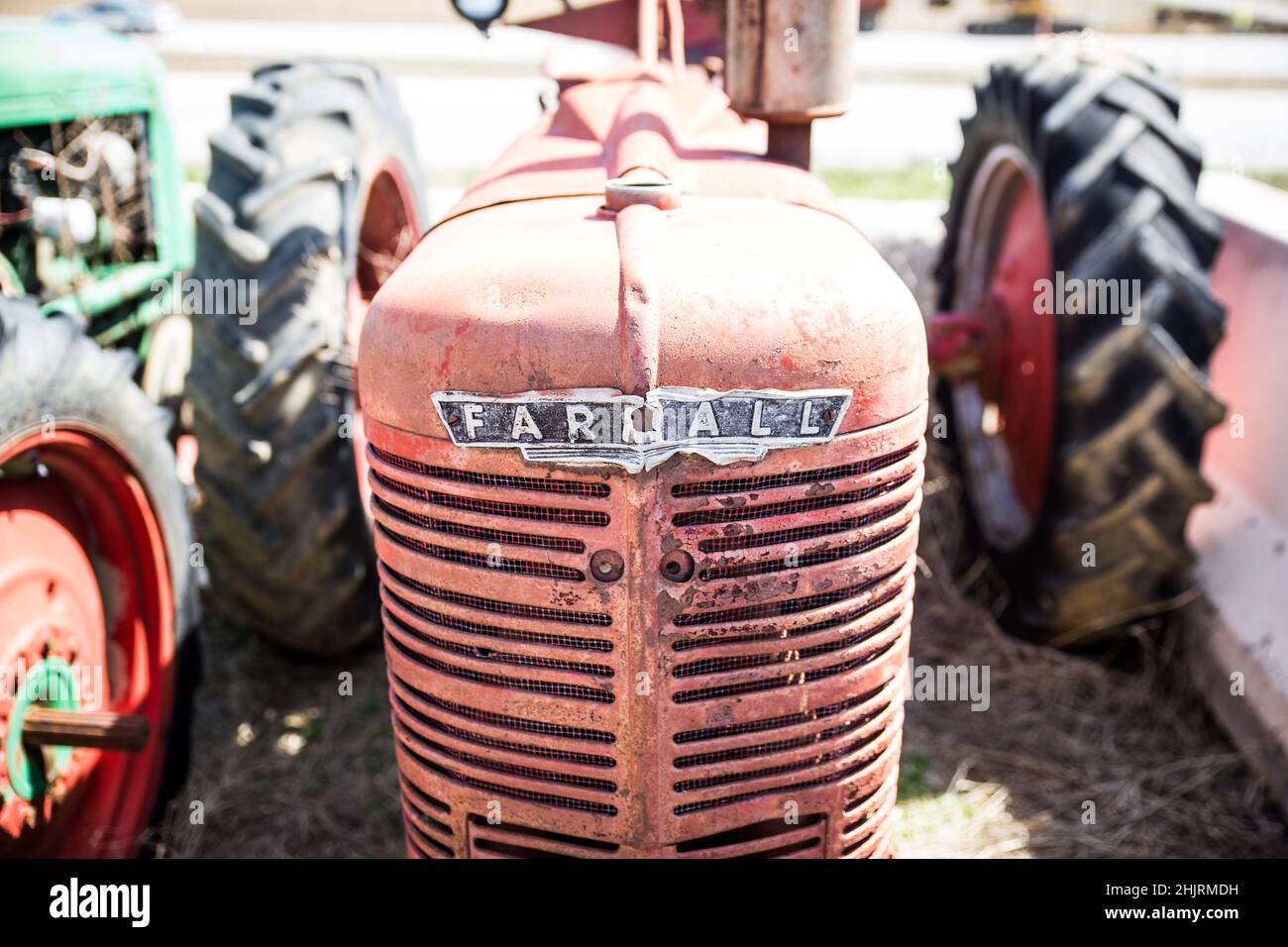 Found some old tractors parked in a field and loved this old Farmall ...