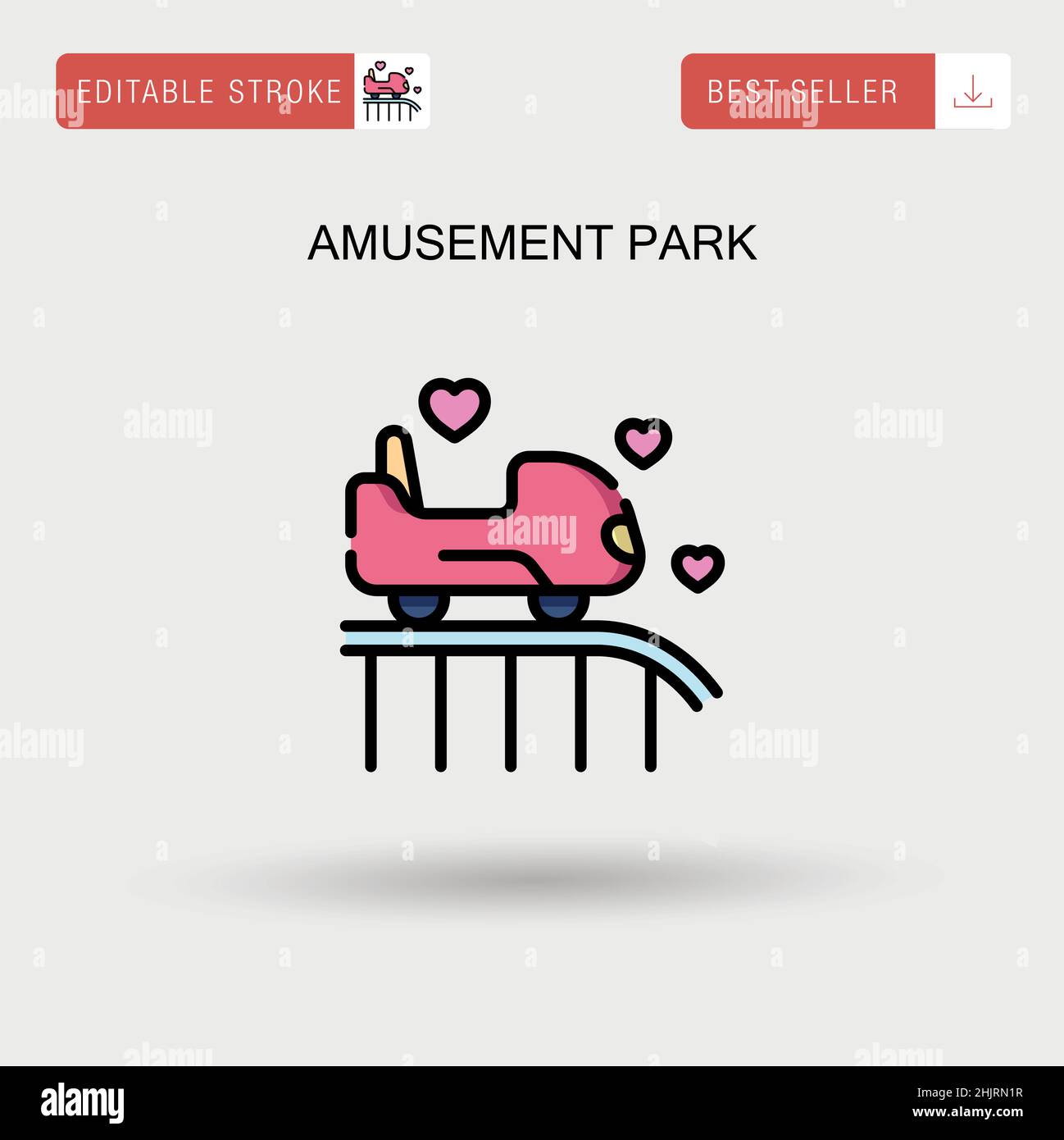 Vintage amusement park ride Stock Vector Images - Alamy