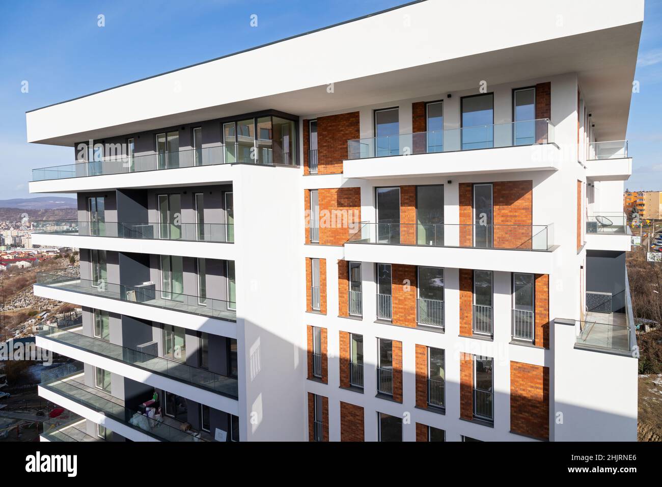 New residential area in Cluj- Napoca, Romania - Flat blocks in construction Stock Photo - Alamy