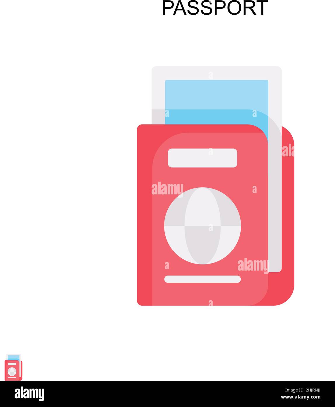 Passport Simple vector icon. Illustration symbol design template for ...