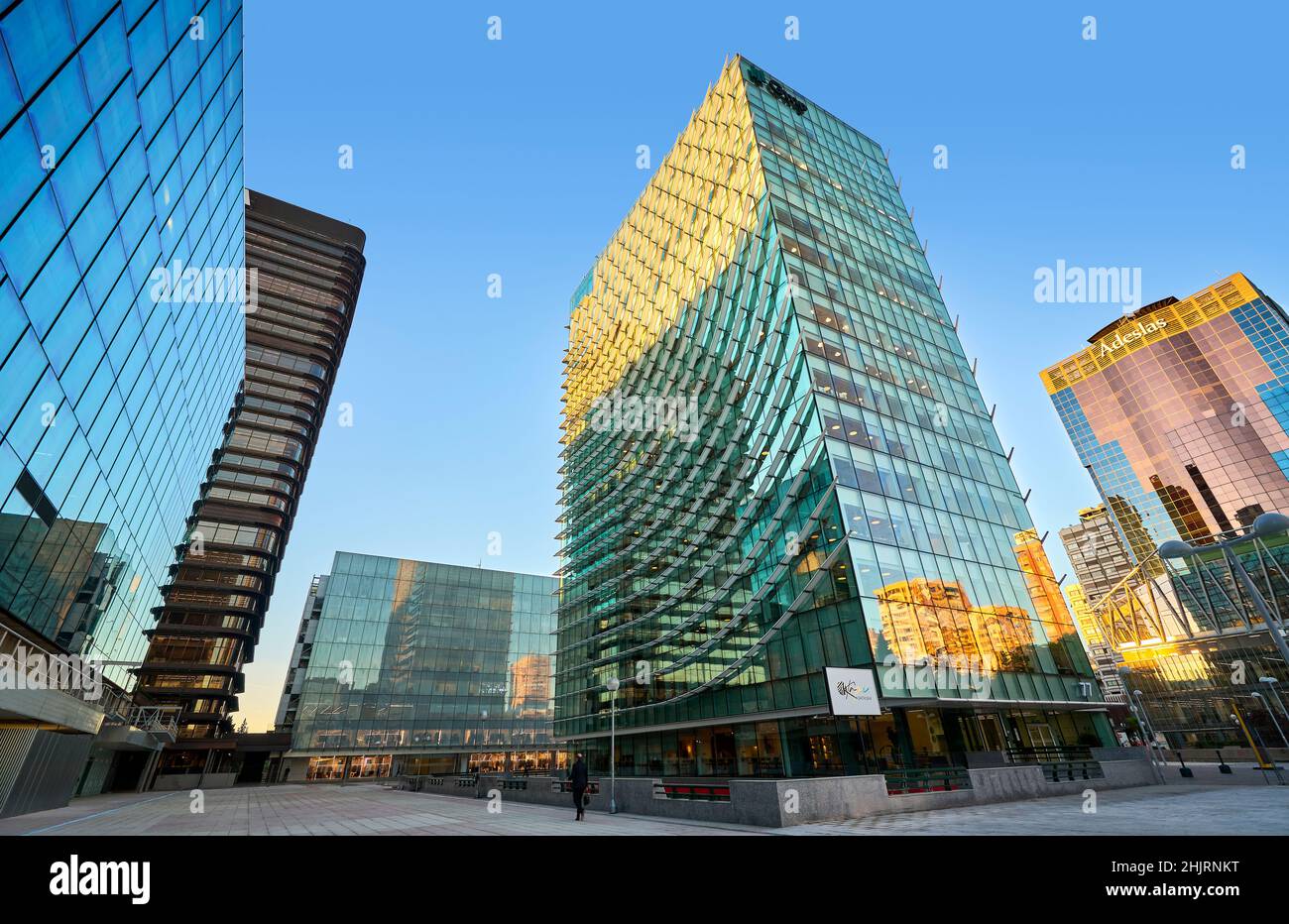 Office buildings at AZCA financial district. Madrid, Spain Stock Photo ...