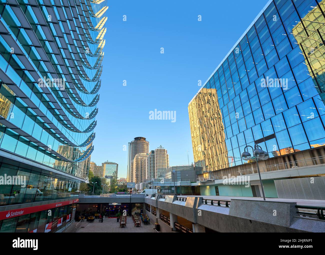Office buildings at AZCA financial district. Madrid, Spain Stock Photo ...