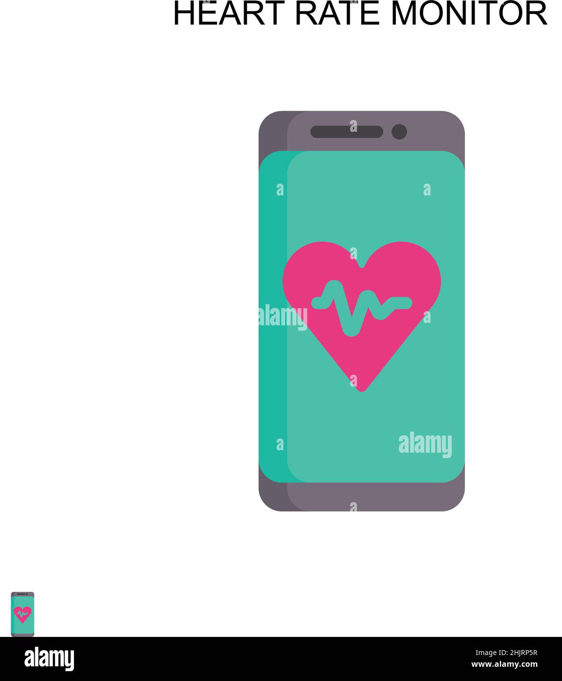 Heart rate monitor Simple vector icon. Illustration symbol design ...