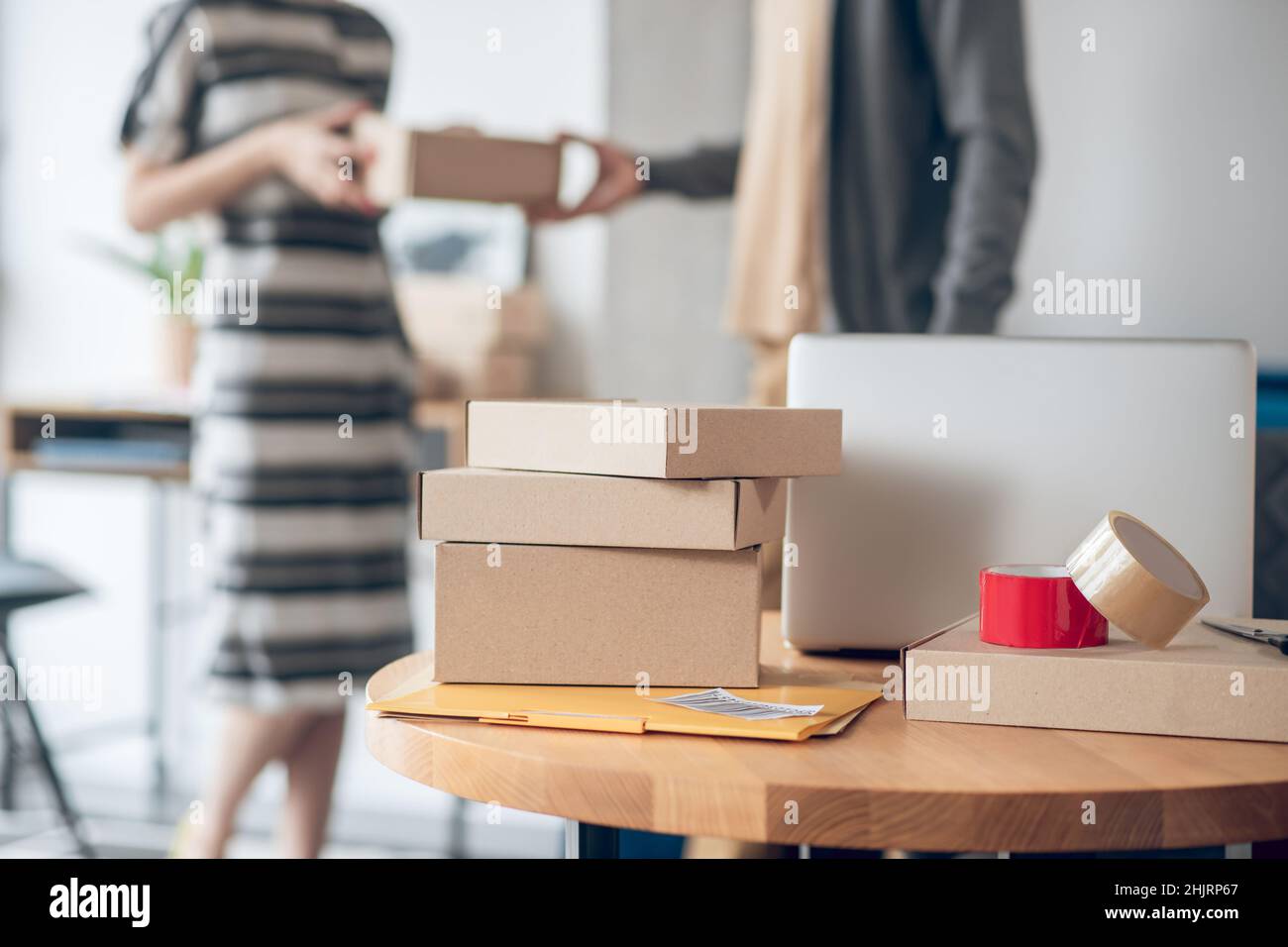 Handing over office hi-res stock photography and images - Alamy