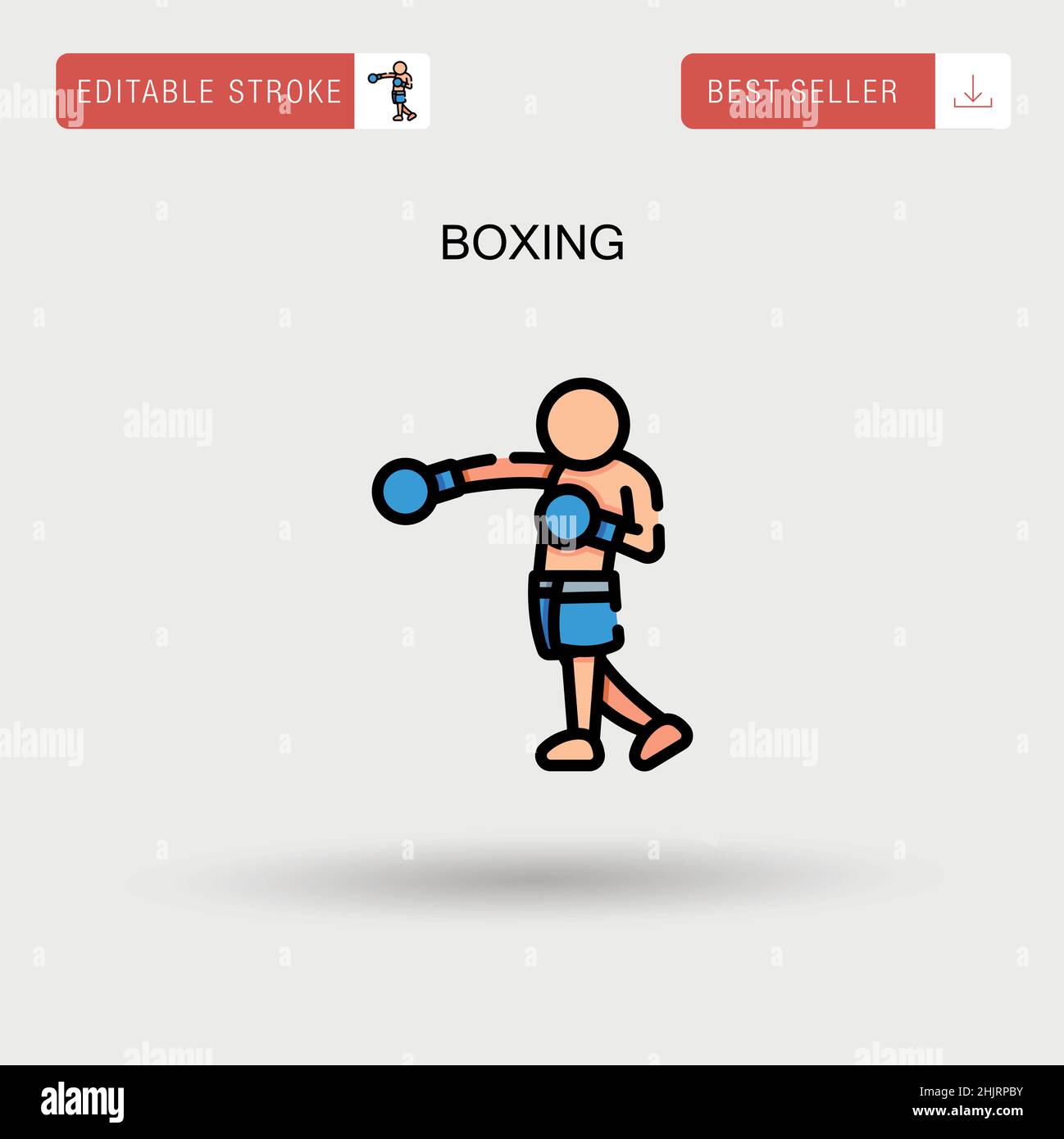 Boxing Simple vector icon Stock Vector Image & Art - Alamy