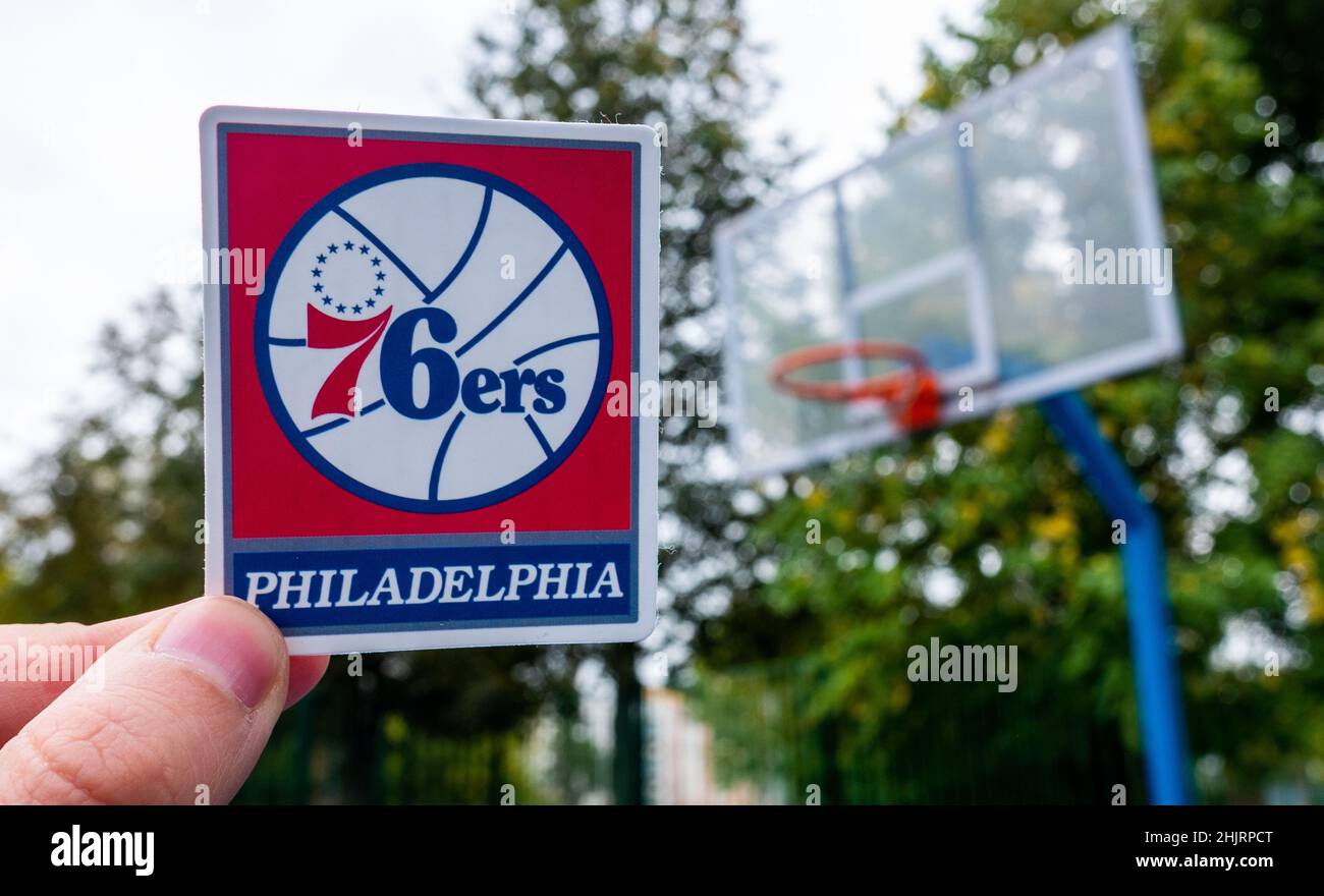 Philadelphia 76ers logo hi-res stock photography and images - Alamy