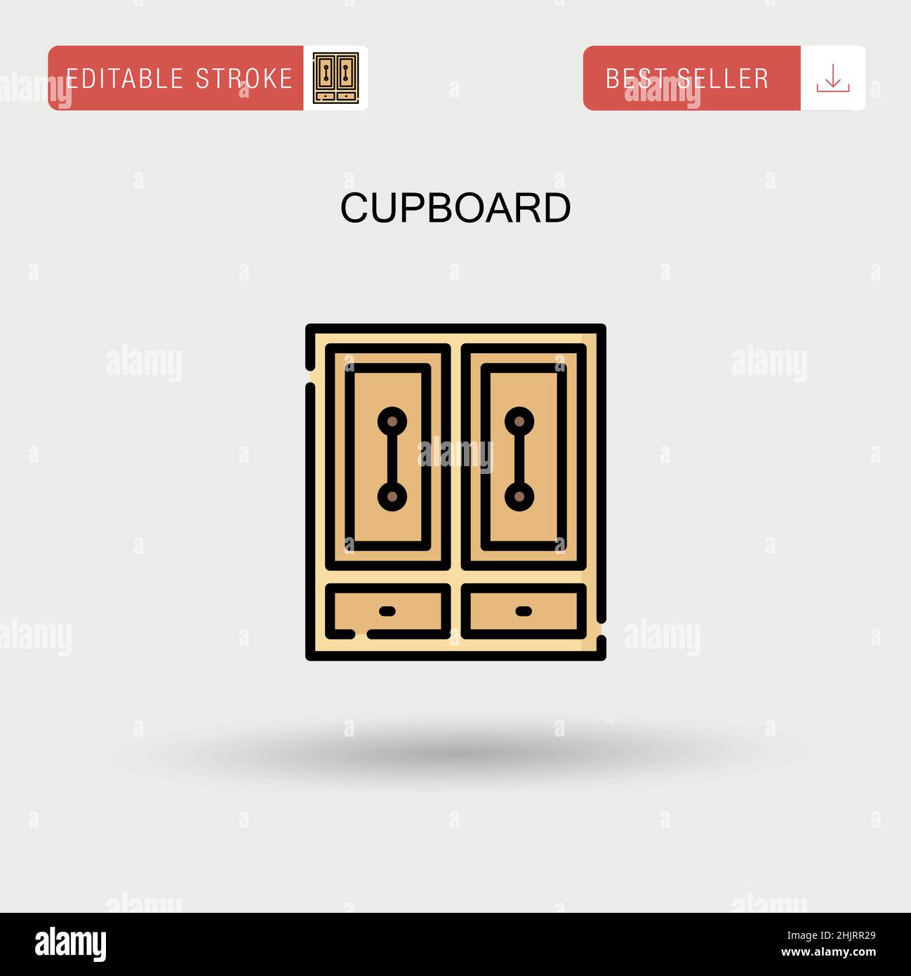 Cupboard Simple vector icon Stock Vector Image & Art - Alamy