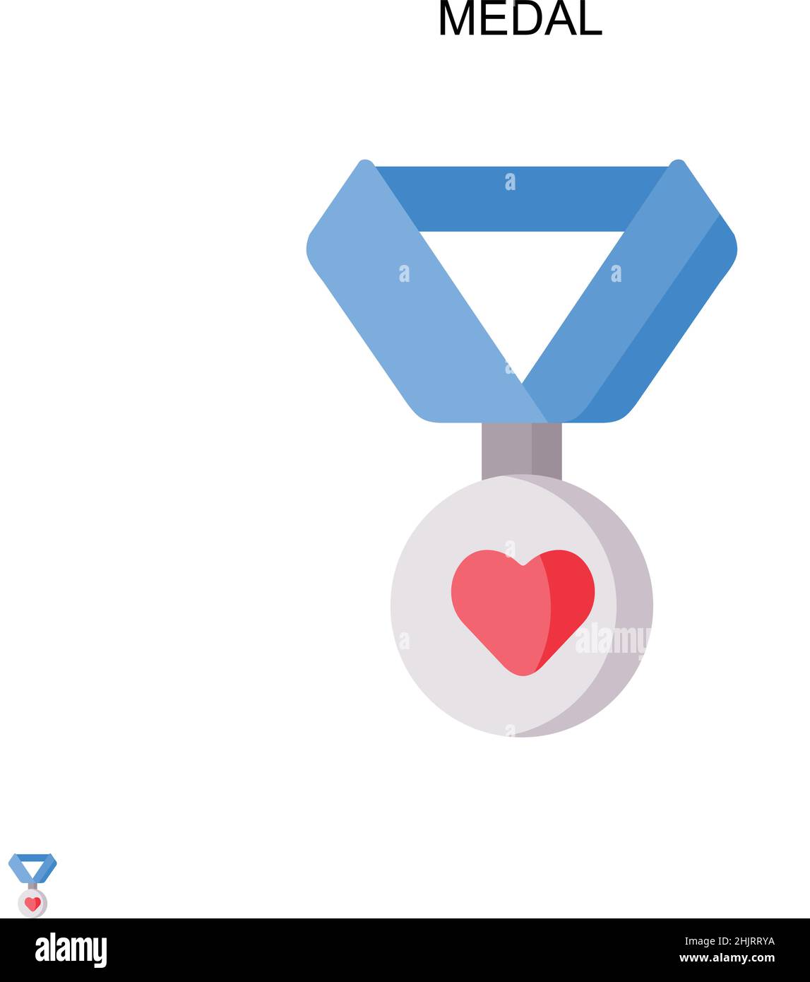 Medal Simple vector icon. Illustration symbol design template for web ...