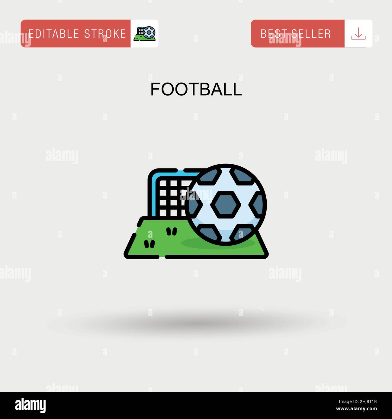 Blue line football soccer flag hi-res stock photography and images - Alamy