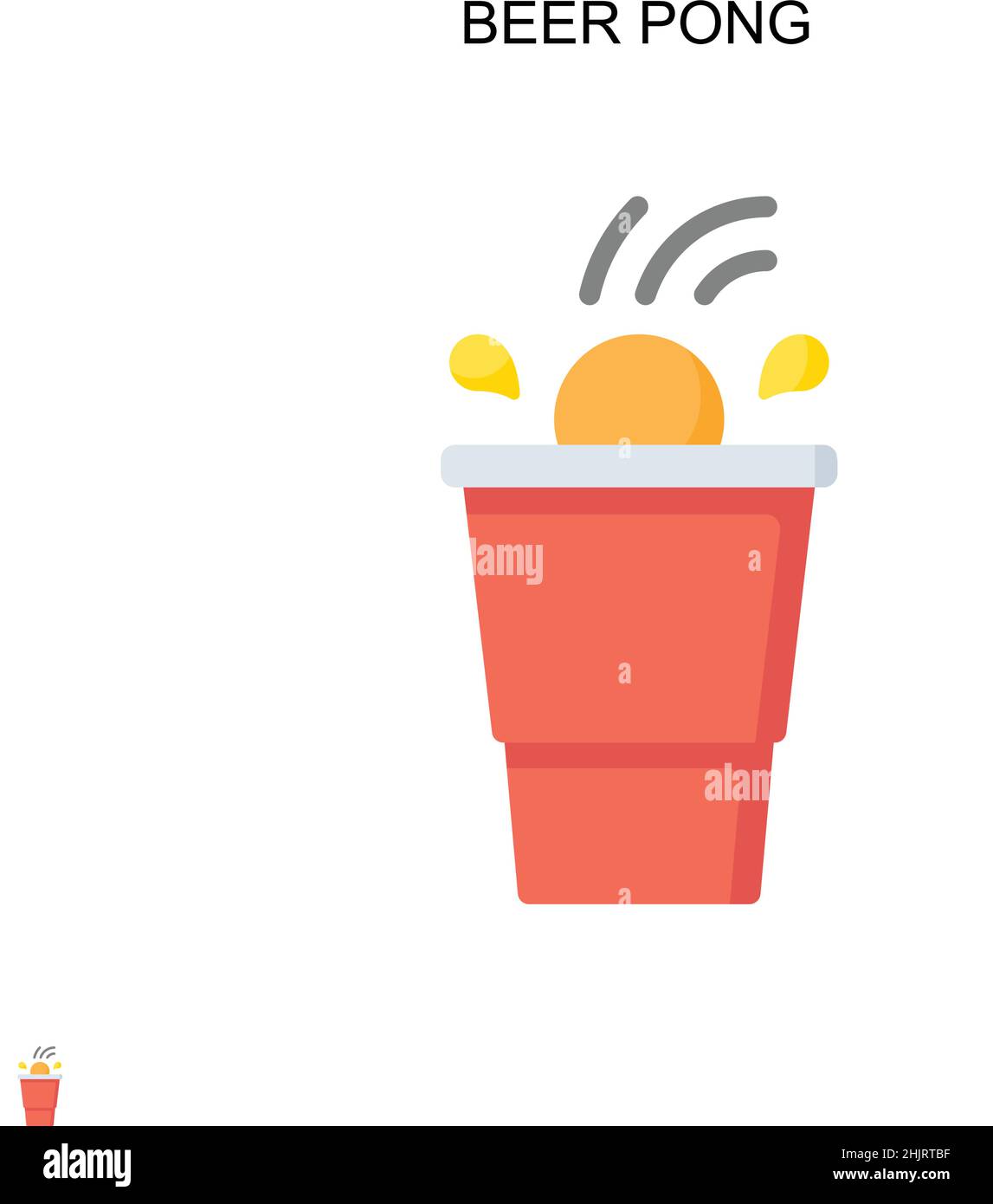 Beer pong Simple vector icon. Illustration symbol design template for ...