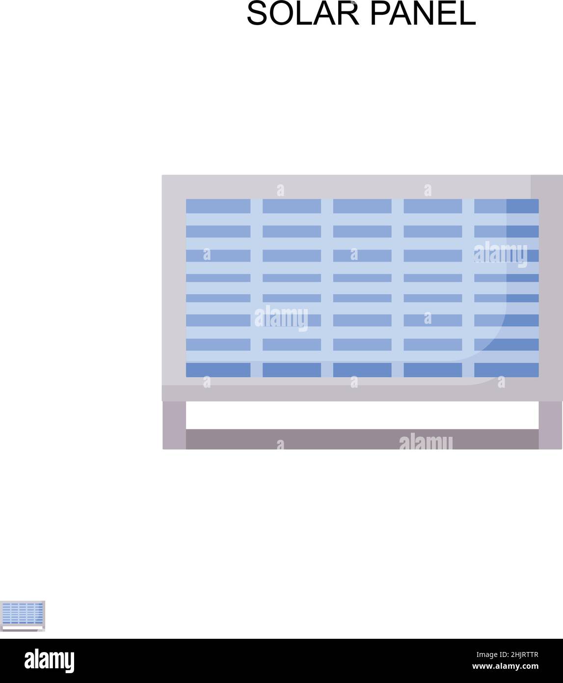 Solar panel Simple vector icon. Illustration symbol design template for ...