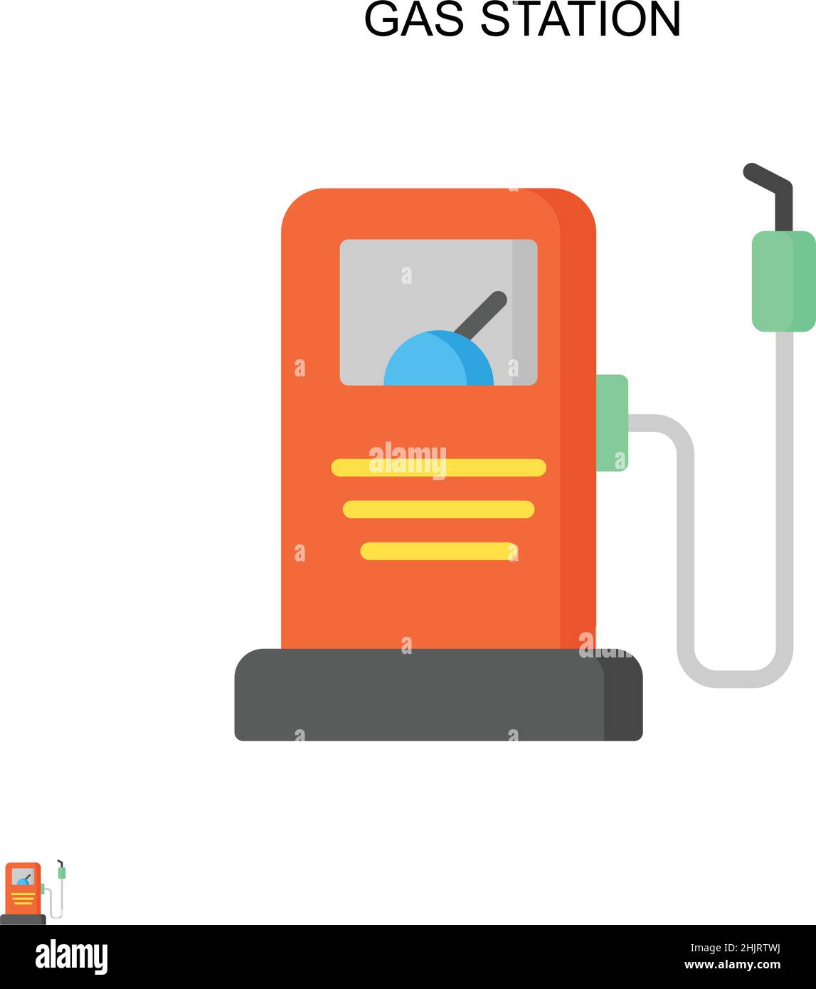 Gas station Simple vector icon. Illustration symbol design template for ...