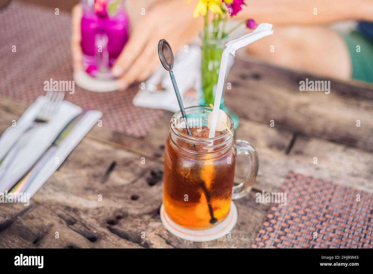 Glass of lychee tea hi-res stock photography and images - Alamy