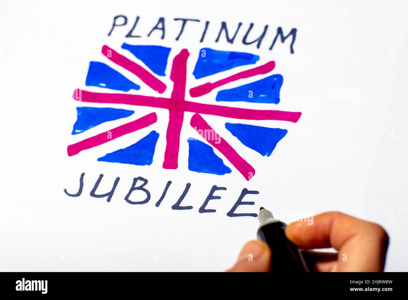 Queen jubilee british. Platinum Jubilee of Queen Elizabeth II. Drawn UK ...