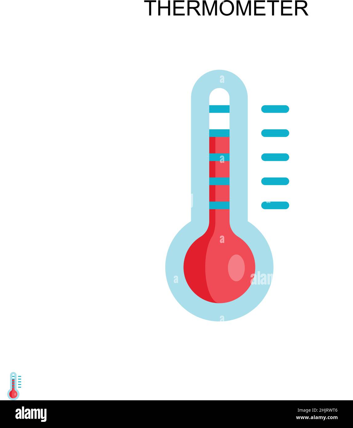 Thermometer Simple vector icon. Illustration symbol design template for ...