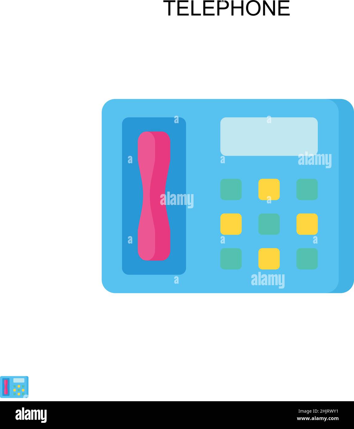 Telephone Simple vector icon. Illustration symbol design template for ...