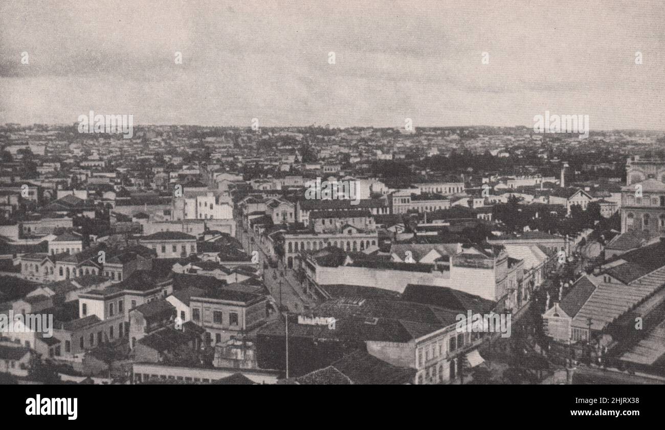 Vast City of Sao Paulo ever spreading farther across the wide Plateau ...