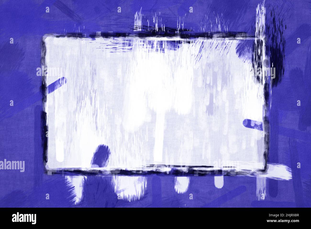 painted blue color frame Stock Photo - Alamy
