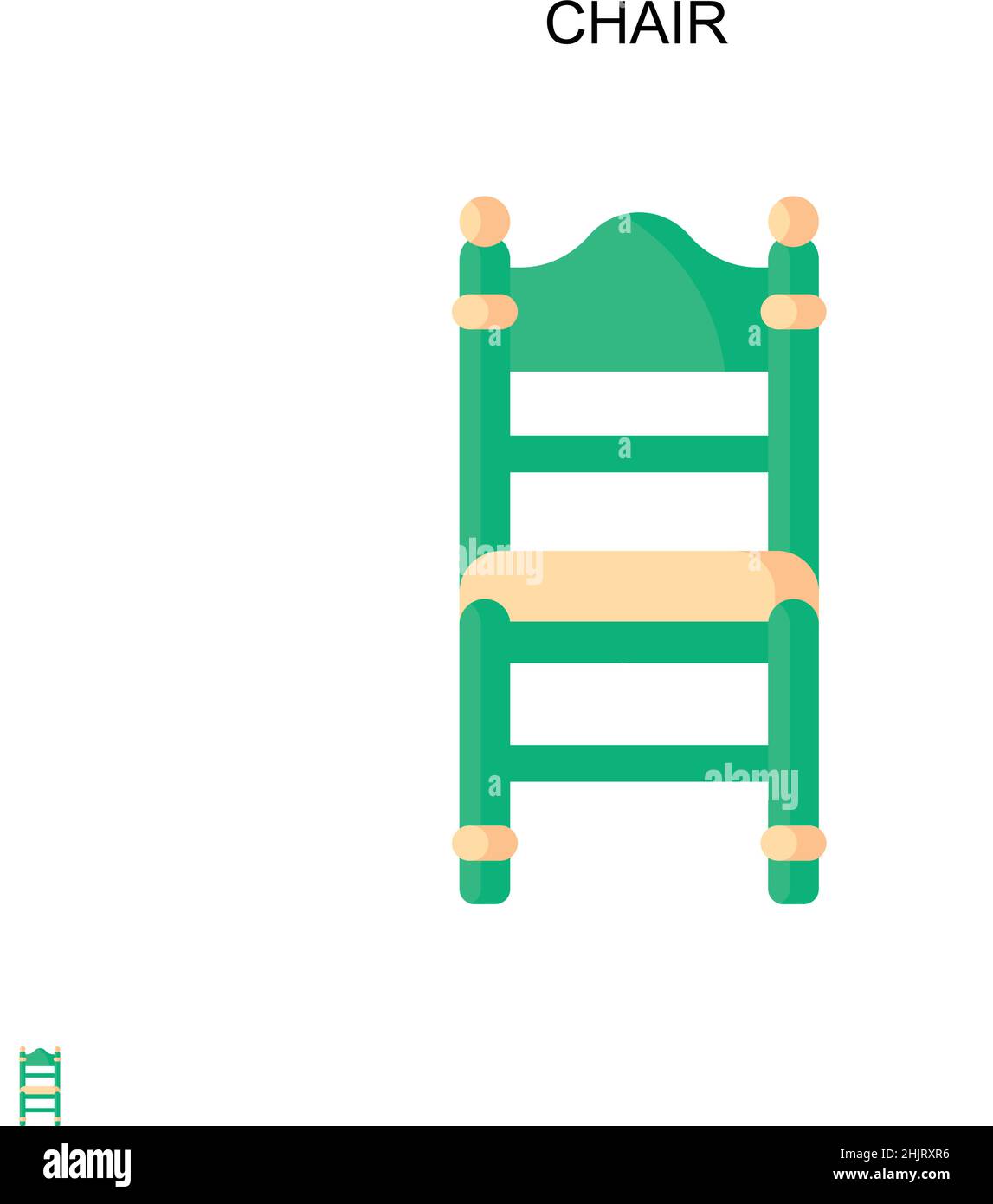 Chair Simple vector icon. Illustration symbol design template for web ...
