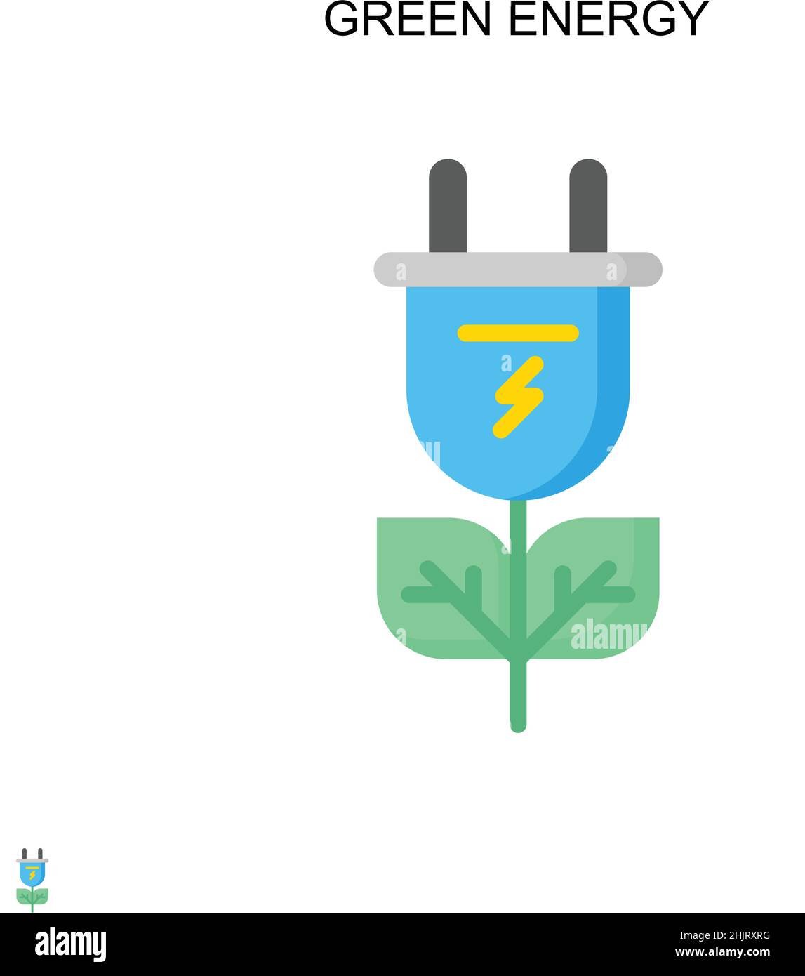 Green energy Simple vector icon. Illustration symbol design template ...
