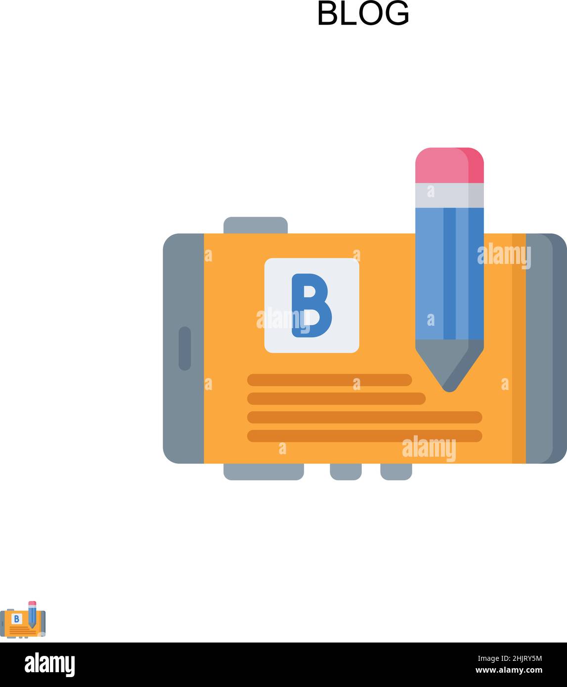 Blog Simple vector icon. Illustration symbol design template for web ...