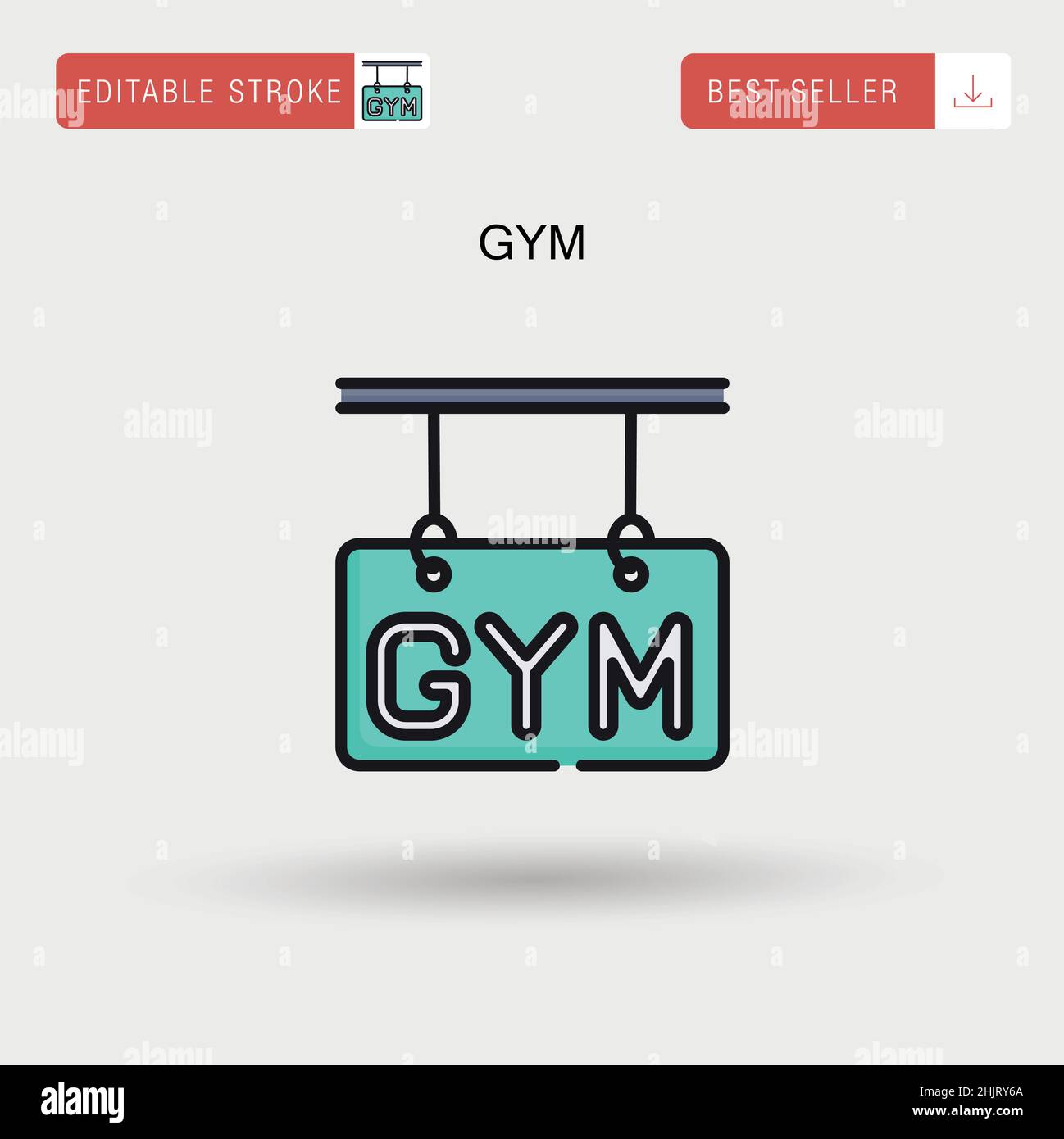 Gym Simple vector icon Stock Vector Image & Art - Alamy