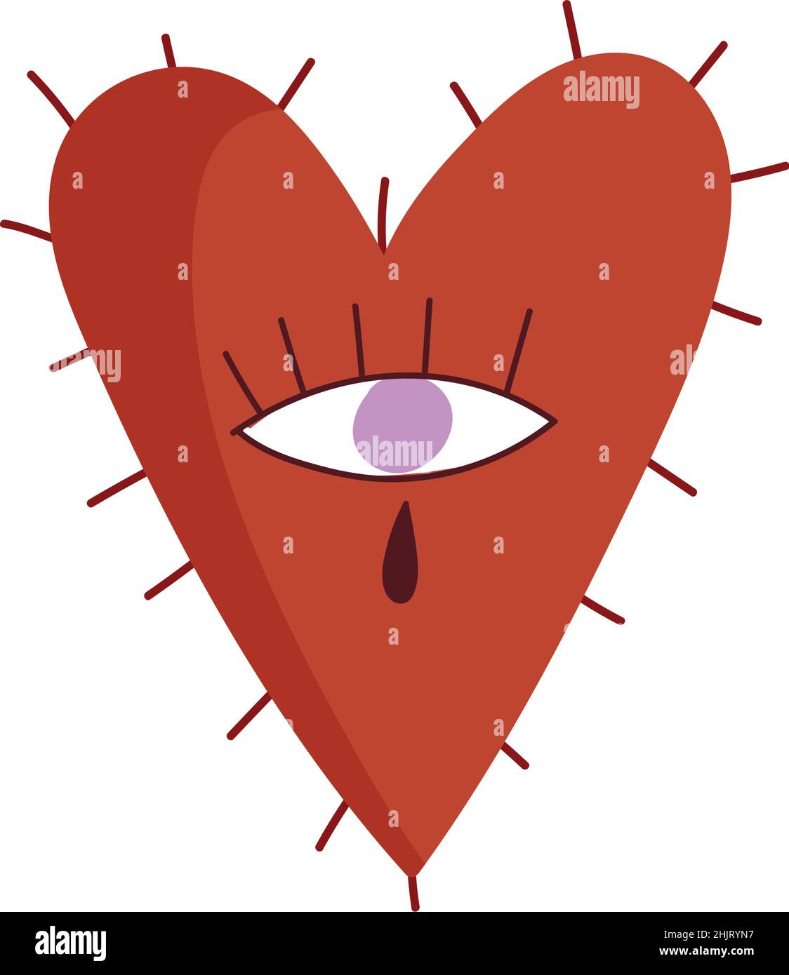 crying eye in heart Stock Vector Image & Art - Alamy